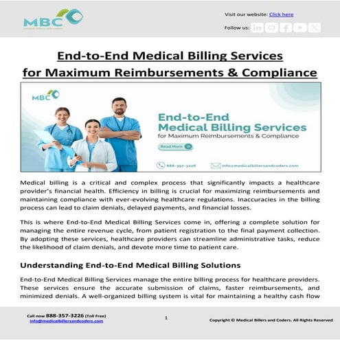 End-to-End Medical Billing Services for Maximum Reimbursements ...