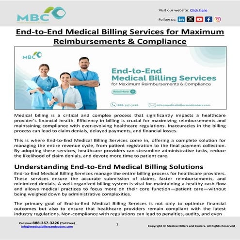 End-to-End Medical Billing Services for Maximum Reimbursements ...