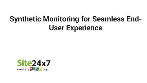 Dotcom monitor platform overview | PPT
