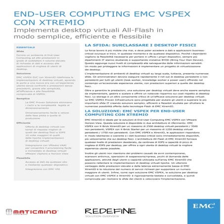 End user computing emc vspex con xtremio | PDF | Desktops | Computing