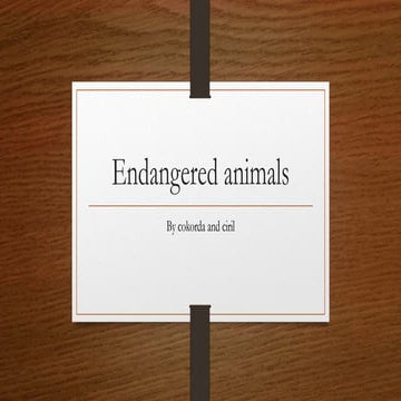 Endangered animal cokorda and cyril(descriptive text) | PPT