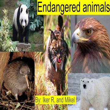 Endangered species in spain map | PPSX