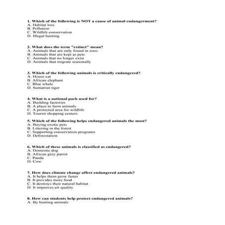 Endangered animals (Set of Questions).docx