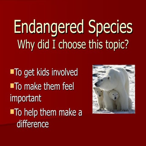 Endangered Species Powerpoint #2 | PPT