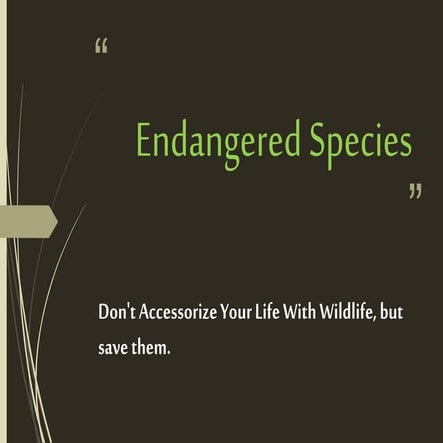 Endangered species | PPT