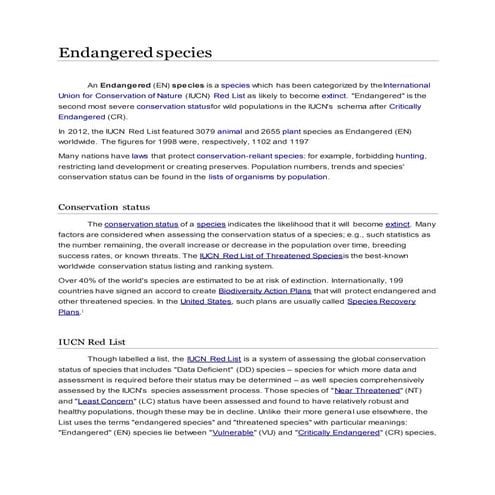 Animal Extinction | PPT