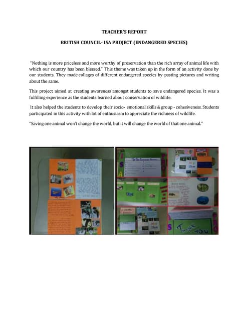 RAMAGYA-ISA-BROCHURE MAKING -ENDANGERED SPECIES | PPT