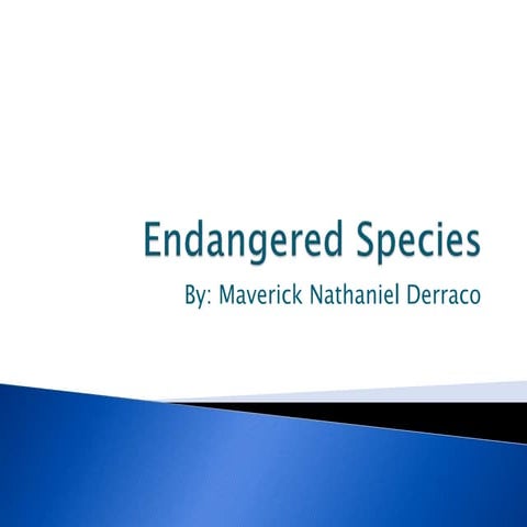 Endangered species | PPTX