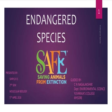 Endangered Species | PPTX
