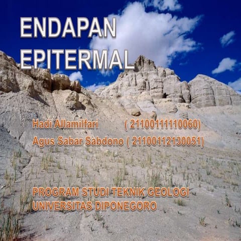 Metode sampling pada jenis – jenis endapan | DOCX