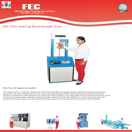 Testing/Manufacture/Filter End cap bond strength tester | PDF