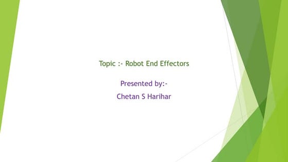 Robotics End Effector | PPT