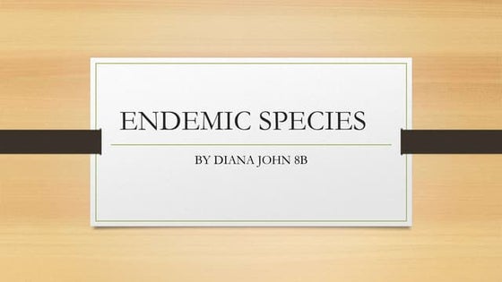 ENDEMISM and ENDEMIC SPECIES | PDF | Geography | Science