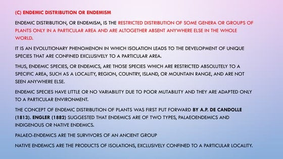 ENDEMISM and ENDEMIC SPECIES | PDF | Geography | Science