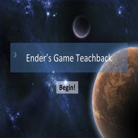 Enders game game by students | PPT