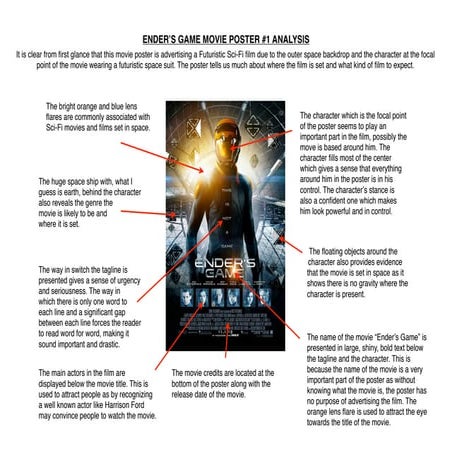 Enders game poster 1 analysis | PDF