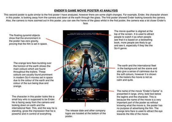 Enders game poster 1 analysis | PPT