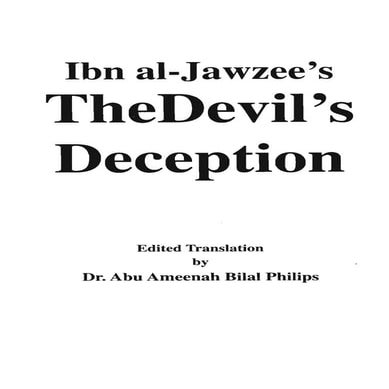 En devils deception_by_ibn_al-jawzi | PDF