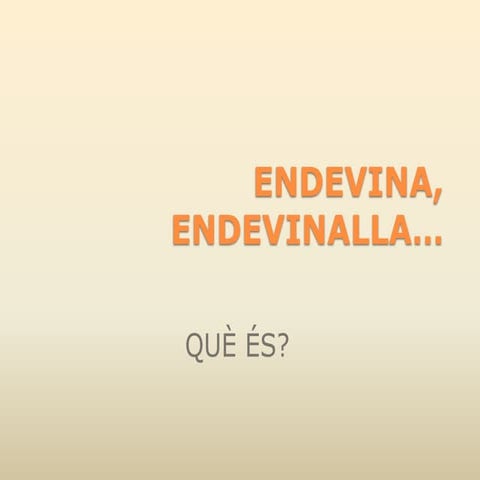 Endevinalles | PDF