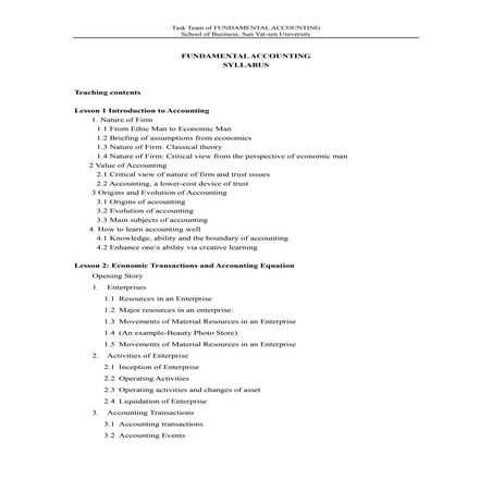 Accounting lesson plan | PPTX