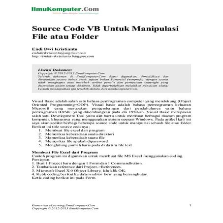 Endi sourcecodevb | PDF
