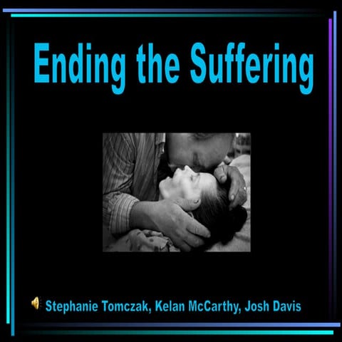 Ending the suffering.This presentation is about suicide | PPT