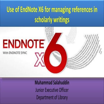 EndNoteX6 presentation | PPSX