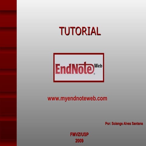 Tutorial EndNote Web | PPT