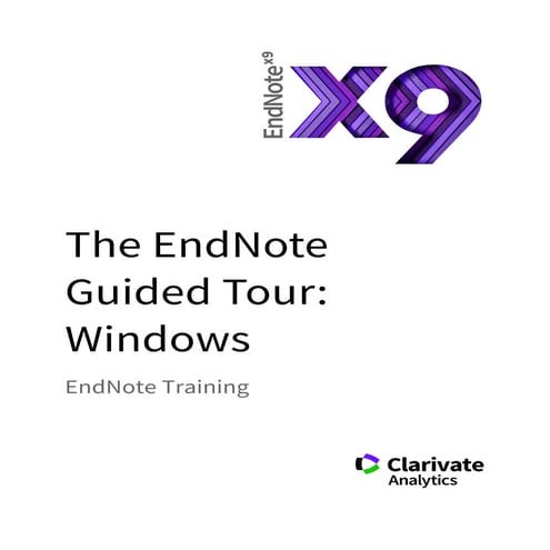 End note x9_guided_tour-windows | PDF