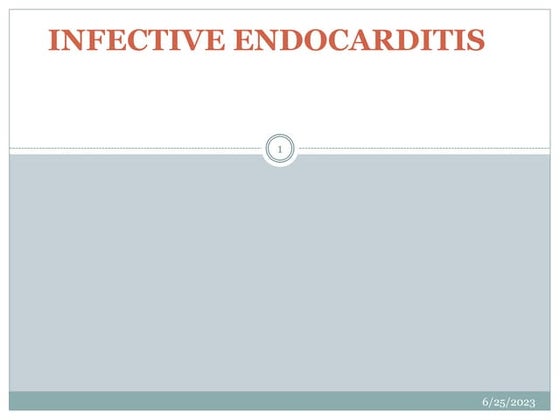 INFECTIVE ENDOCARDITIS. Endocarditis is a disease condition that affect ...