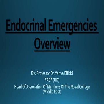 Endocrine emergencies overview | PPT | Thyroid Disorders | Endocrine ...