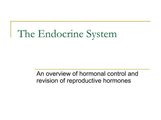 List of hormones secreted by Endocrine glands | PPTX | Endocrine and ...
