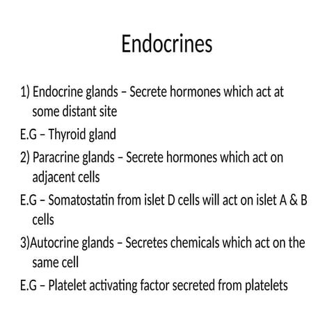 Endocrine Glands and Structure and Function | PPTX
