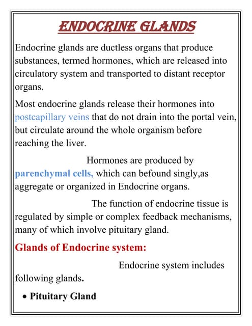 Histological structure of pituitory gland | PPTX