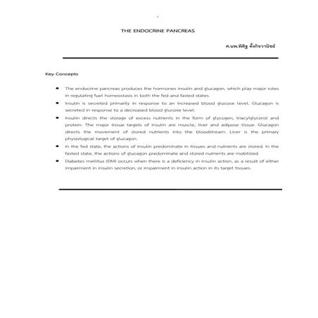 Endocrine pancreas | PDF