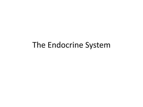 Endocrine system lecture | PPT
