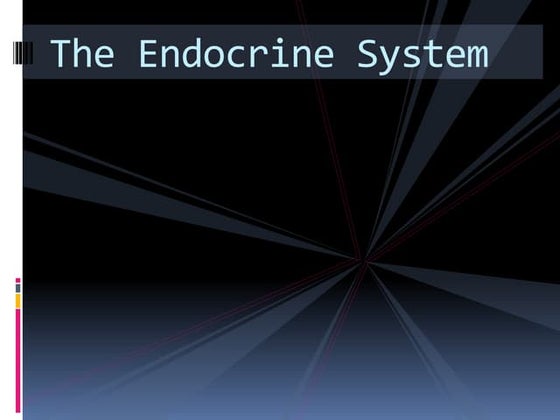 INTRODUCTION TO ENDOCRINE SYSTEM | PPT