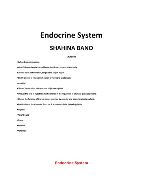 the endocrine system system endocrine ppt | PPT