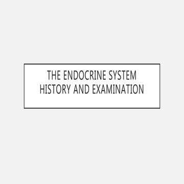 Thyroid History and Physical Examination | PPTX