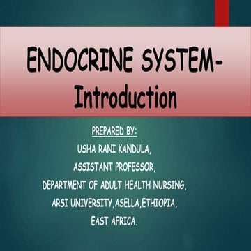 Endocrine system- Introduction | PPT