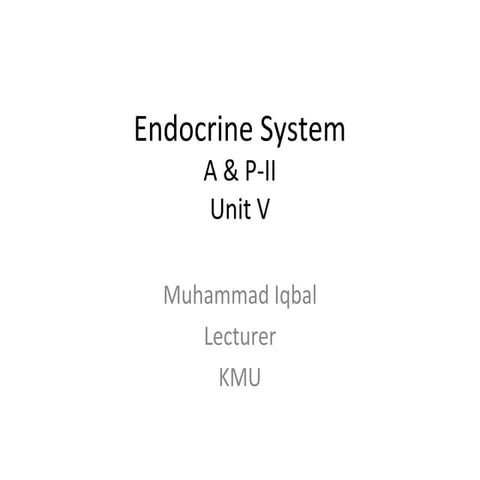 Endocrine System Unit V - Stds - Copy.ppt