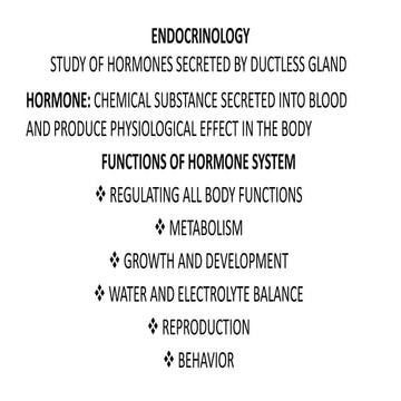 Introduction to Endocrinology | PPTX