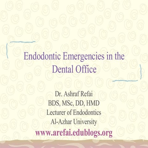 Endodontic Emergencies In The Dental Office | PPT