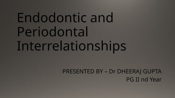 Endodontics periodontal lesions | PPTX | Dental Health | Diseases and Conditions