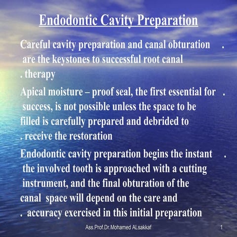 Endodontic cavity preparation | PPT
