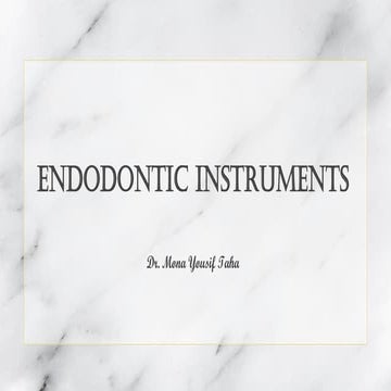 endodontic instrument.pdf endodontics instruments | PDF