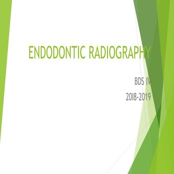 Endodontic radiography | PPTX