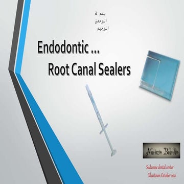 Application of sealers during endodontic obturation pptx | PPTX
