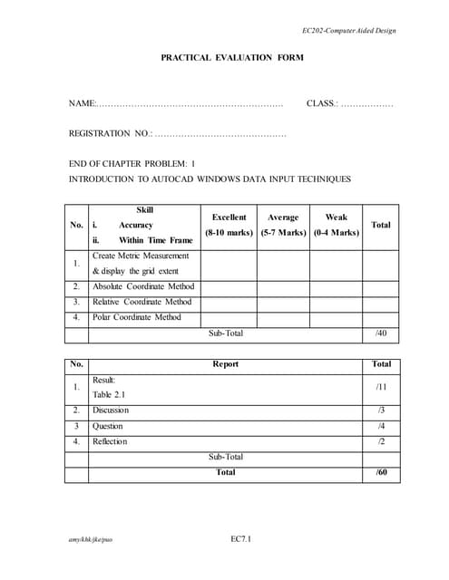 AutoCAD Lesson coordinate system | PDF