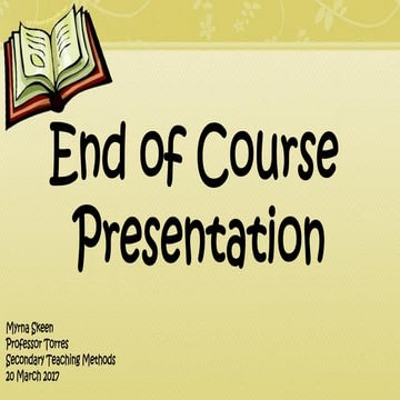 End of course presentation | PDF